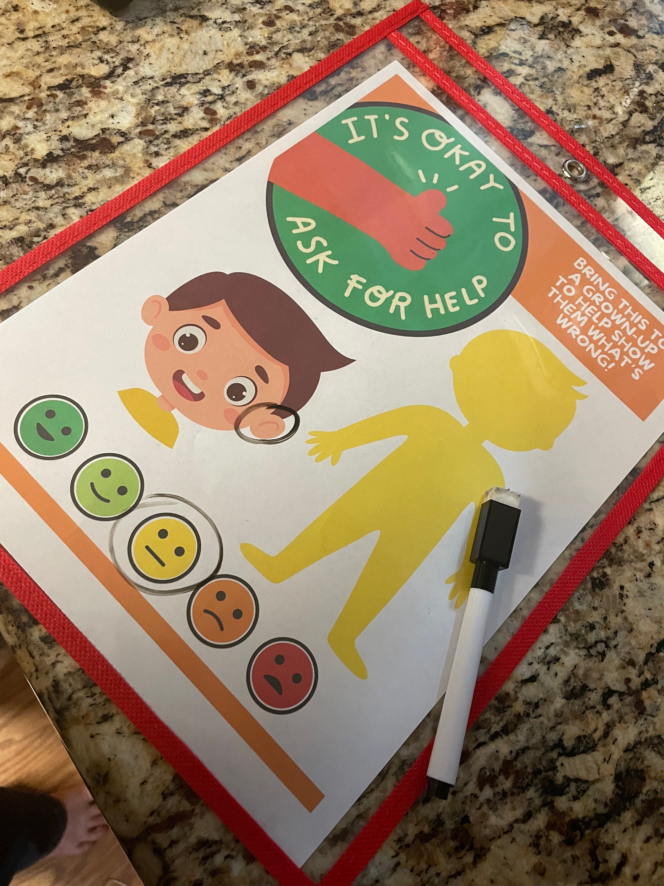 Kid Pain Sickness Scale Digital Download Printable Classroom Daycare ...