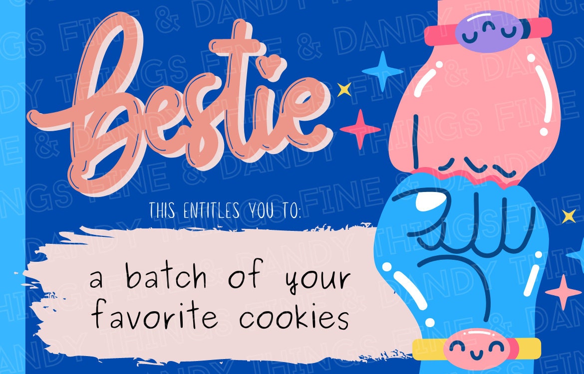 Best Friend BFF Besties Coupon Book Gift for Friends Valentines or ...