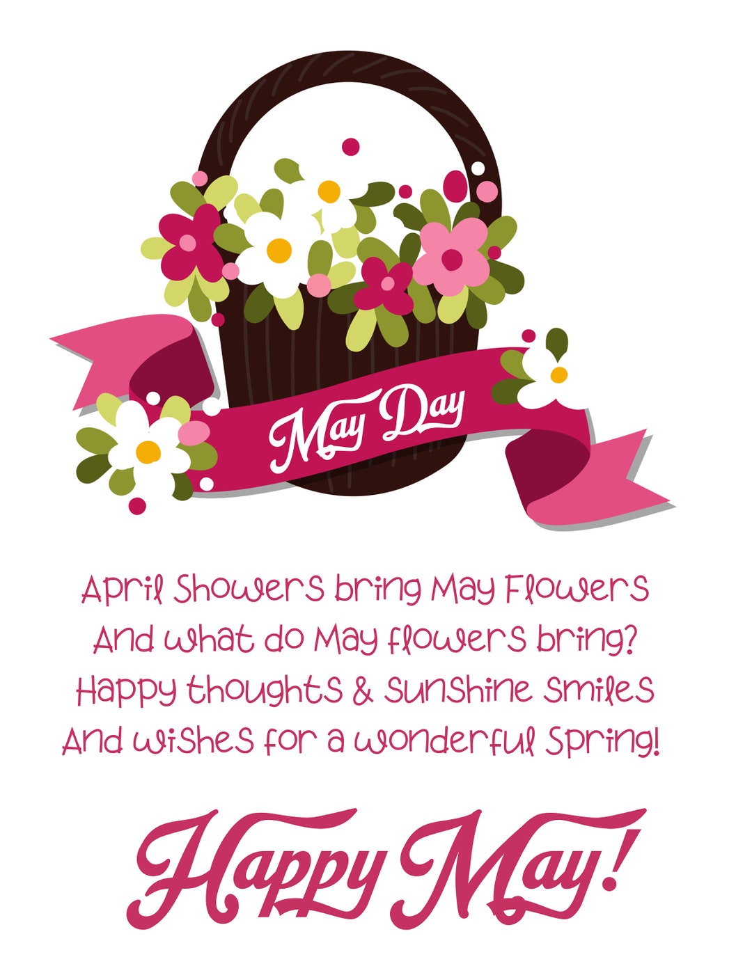 May Day Printable - May Day Tags Download Neighbor Gifts Family Gifts ...