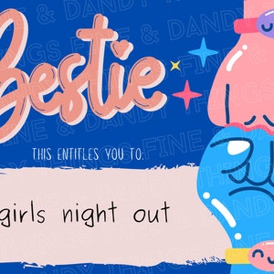 Best Friend BFF Besties Coupon Book Gift for Friends Valentines or ...