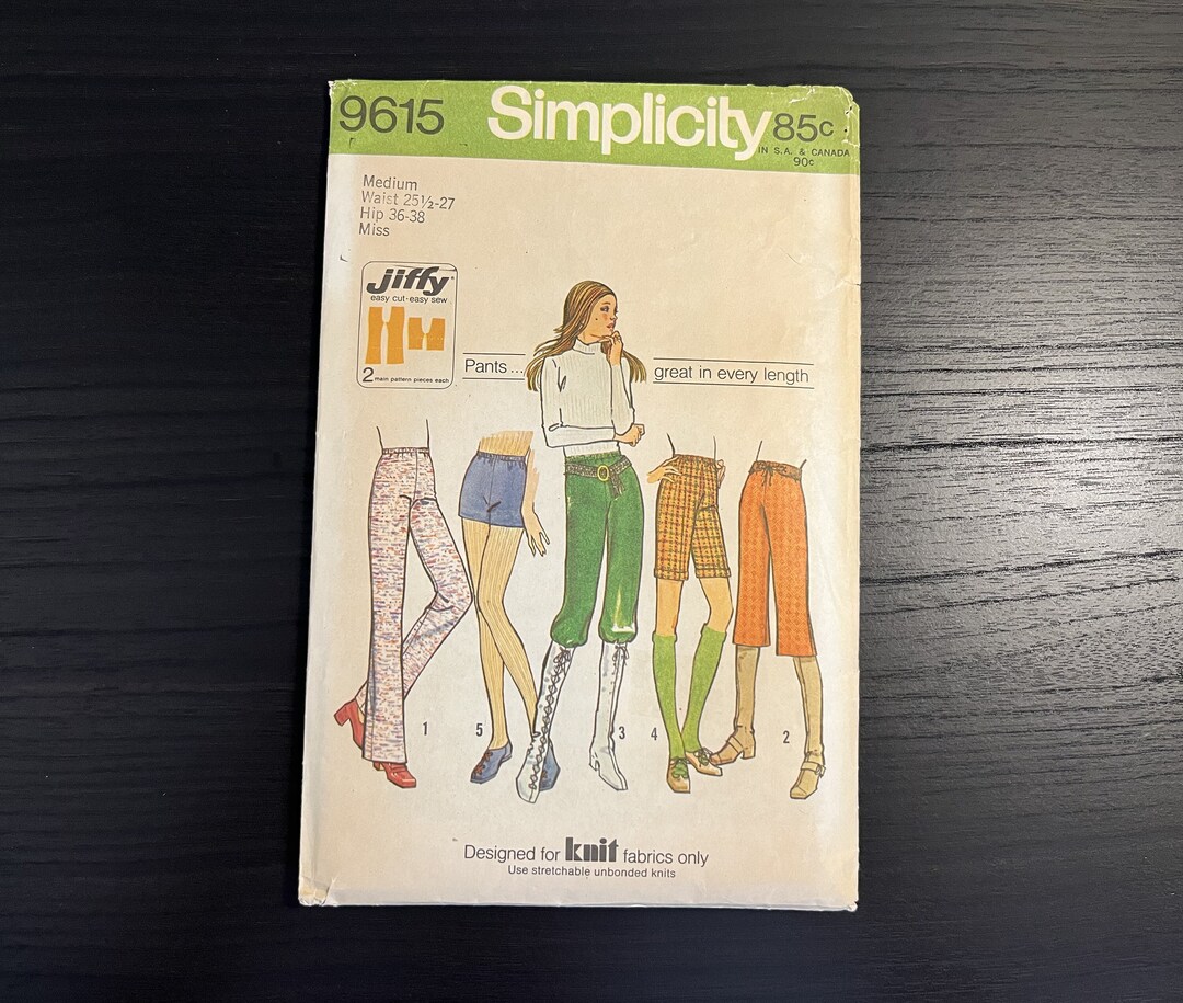 Vintage 1970s Simplicity Pants and Shorts Pattern # 9615 Size Medium 12 ...