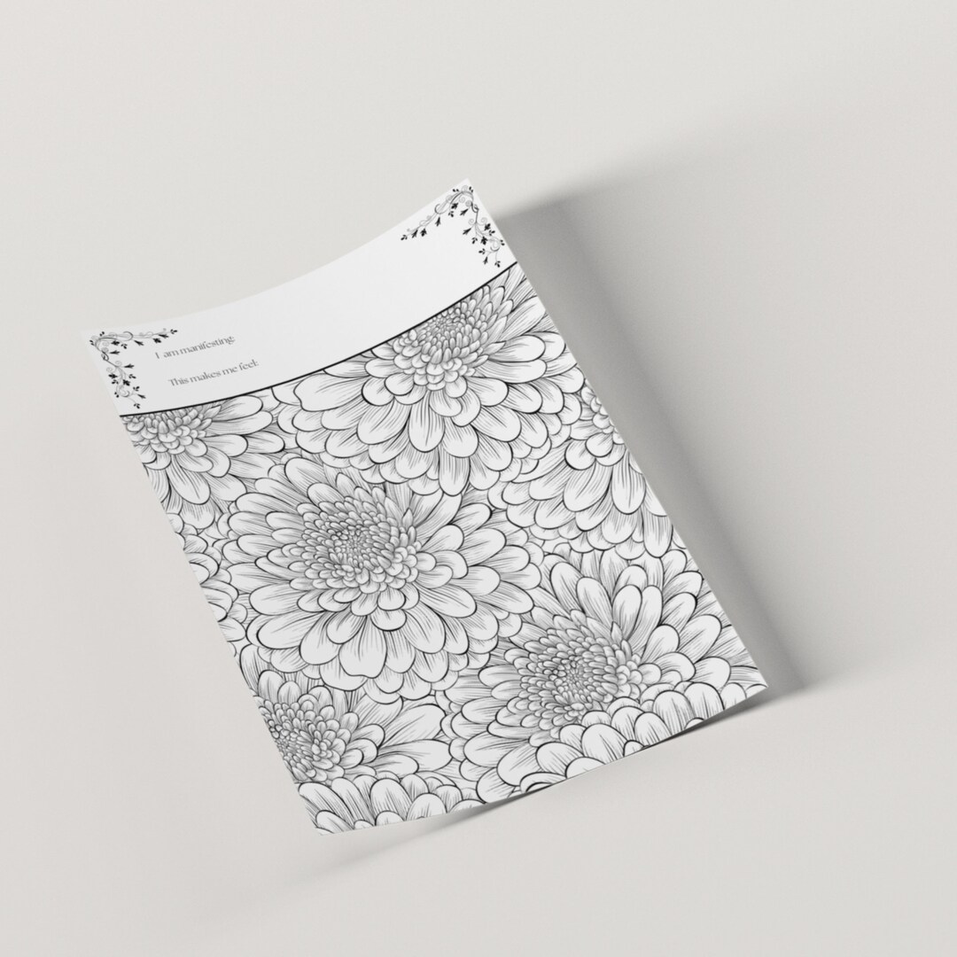 Manifesting Coloring Sheet Unfolding - Etsy