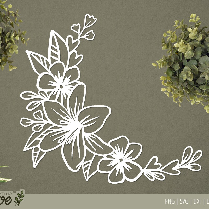 Floral Garland Svg - Etsy