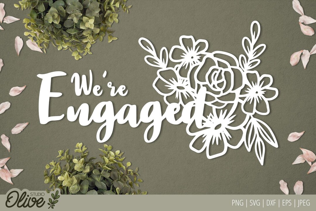 We're Engaged SVG Cut File Design - Etsy