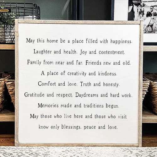 May This Home Be Filled With Extra Large Farmhouse Sign | Etsy