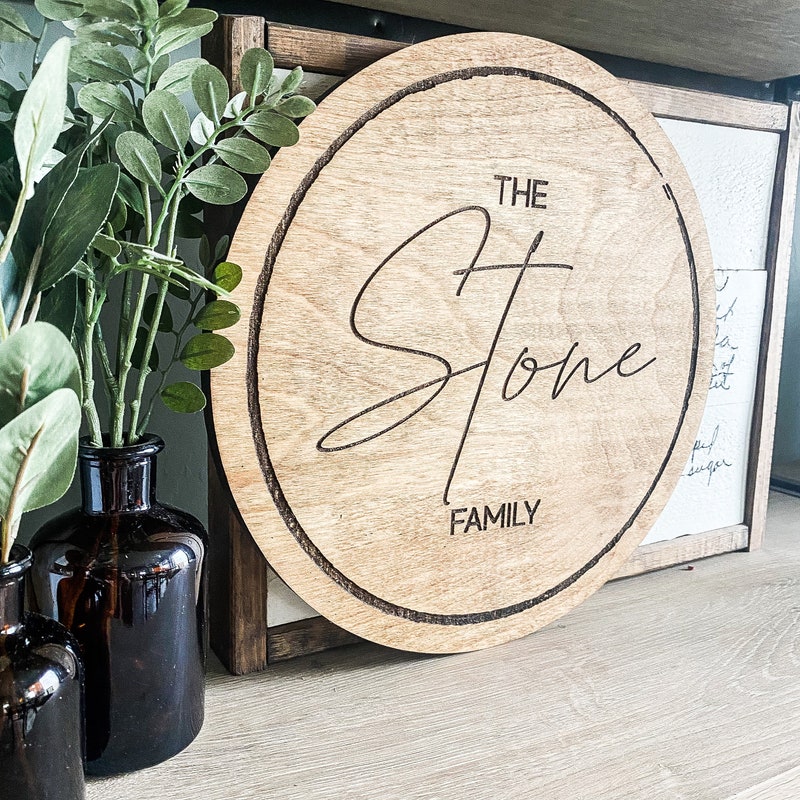 Round Wood Sign - Etsy