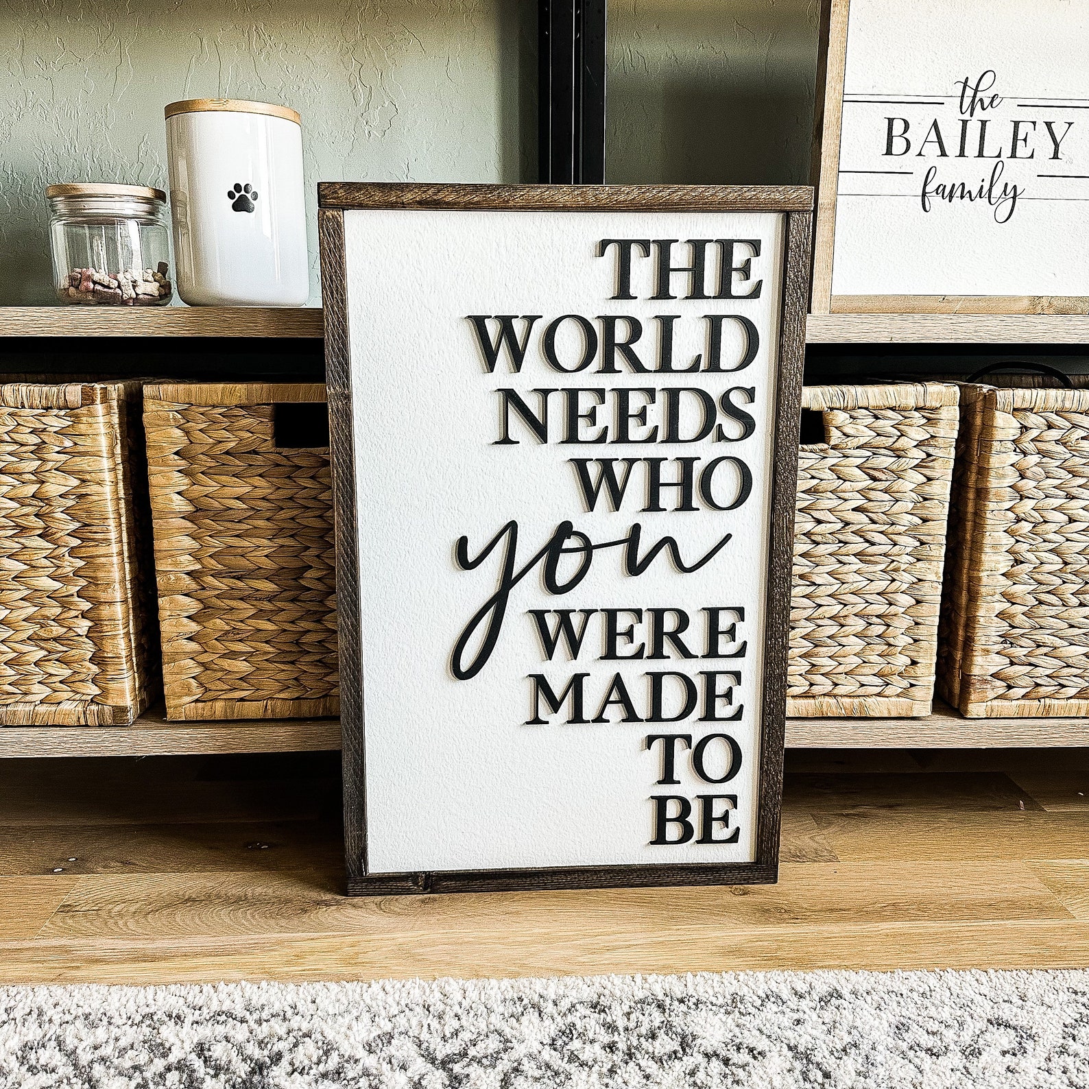 The World Needs Who You Were Made to Be Laser Wooden Sign - Etsy
