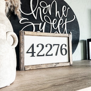 Zip Code Sign House Number Sign Area Code Sign 3D Laser - Etsy