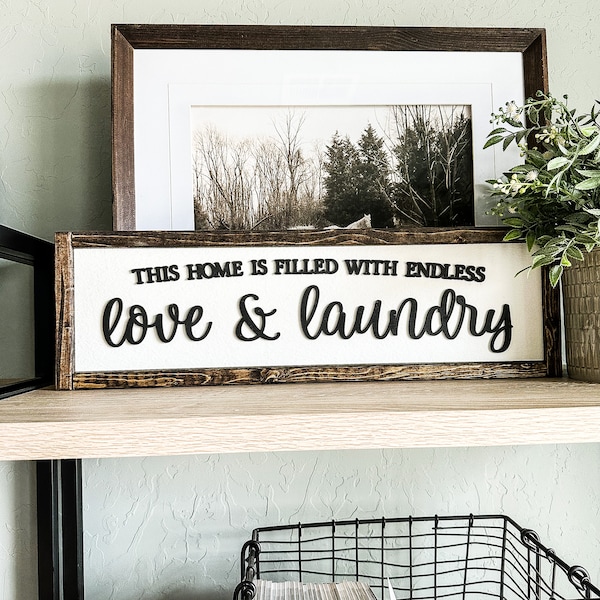 Wood Laundry Sign - Etsy
