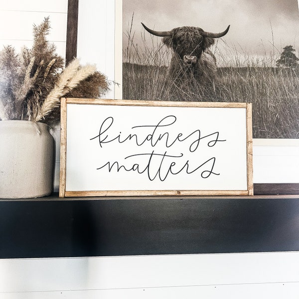 Kindness Wood Sign - Etsy