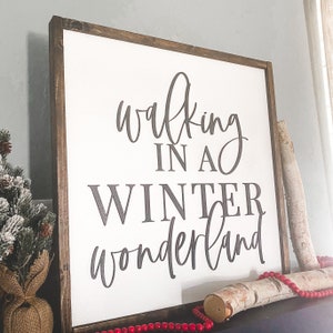 Walking in a Winter Wonderland | Wooden Sign | Wood Sign | Christmas ...