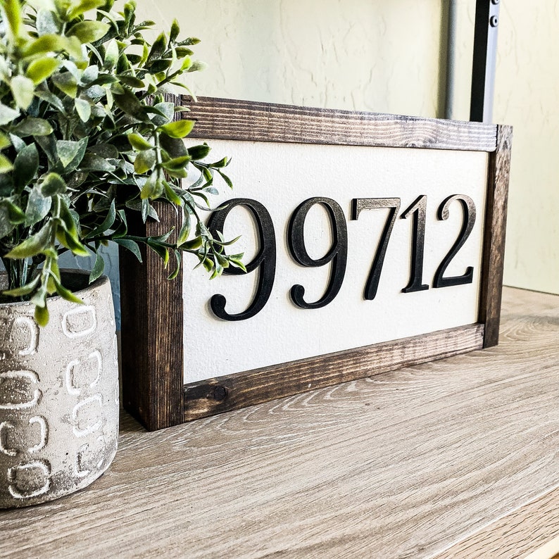 Zip Code Sign House Number Sign Area Code Sign 3D Laser - Etsy