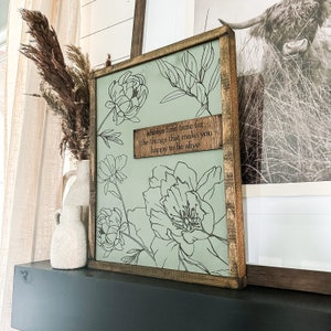 Custom Quote Wood Sign | Floral Wood Sign | Engraved Wood Sign | 3D ...