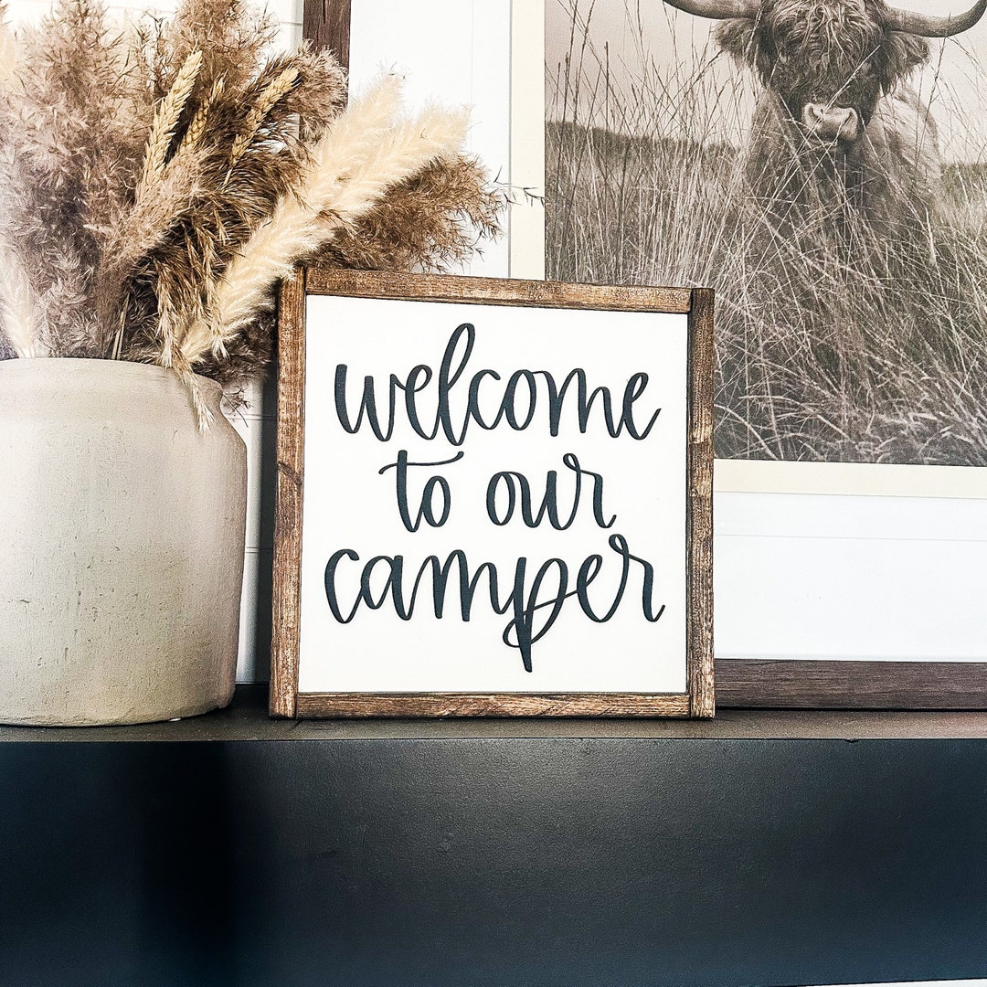 Welcome to Our Camper | Wood Sign | Wooden Sign | Camper Wood Sign ...