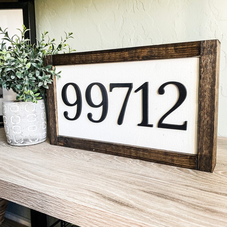Zip Code Sign House Number Sign Area Code Sign 3D Laser - Etsy