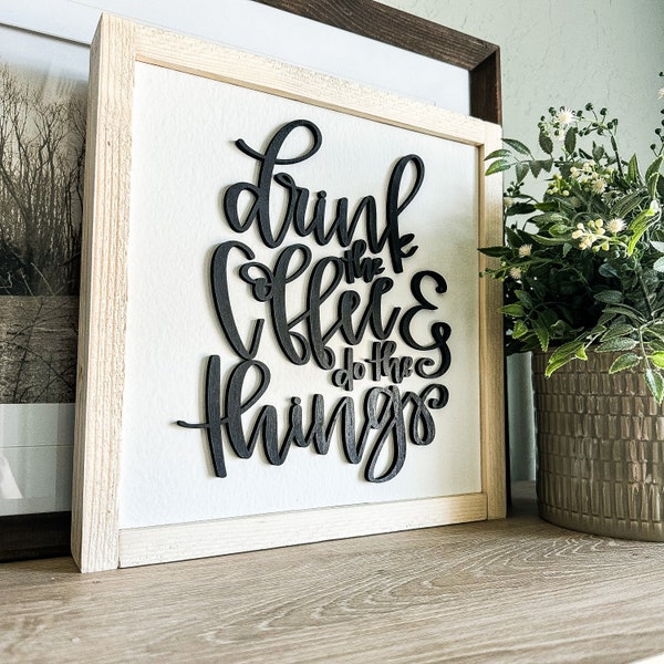 Wooden Coffee Sign - Etsy