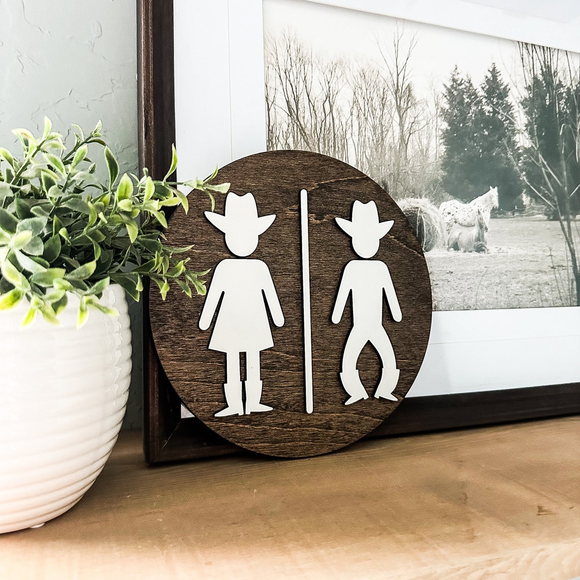 Kids Bathroom Sign | Cowboy Sign | Cowgirl Sign | Cowboy Bathroom ...