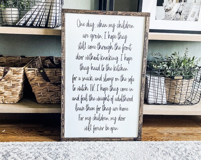 One Day, When My Children Are Grown Wood Sign | Shiplap Sign ...