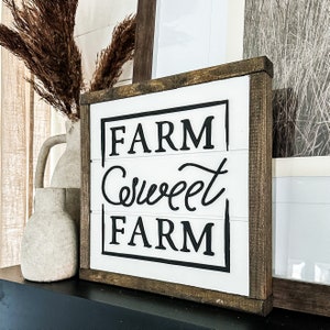 Farm Sweet Farm | Farm Wood Sign | Shiplap Wood Sign | Wooden Sign ...
