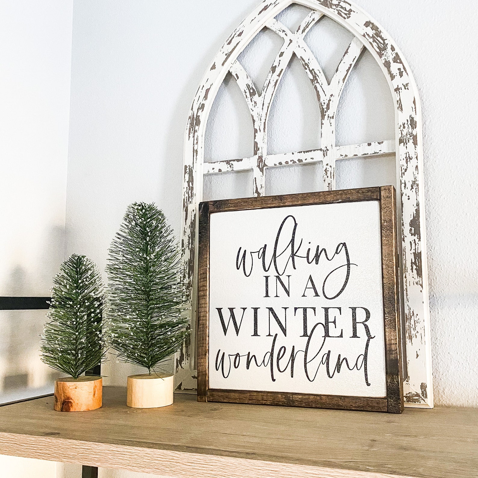 Walking in a Winter Wonderland Wooden Sign Wood Sign | Etsy