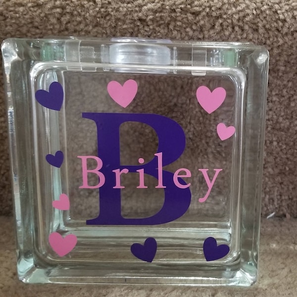 Glass Block Piggy Bank - Etsy
