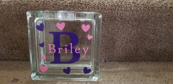 Personalized Glass Bank Personalized Glass Block Money Bank - Etsy