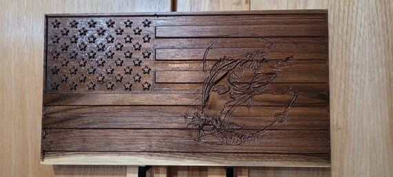Walnut Engraved Flags Decorative Flags Custom Engraved - Etsy