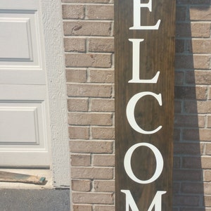 Horizontal WELCOME Front Porch Wooden Sign, Front Porch Sign, Welcome ...
