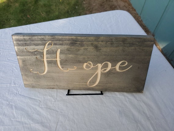 Hope Engraved Hope Sign Home Decor Rustic Decor Religious | Etsy