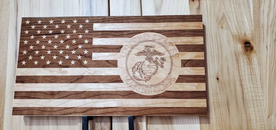 Laser Engraved Military Flags, Military Flag - Etsy