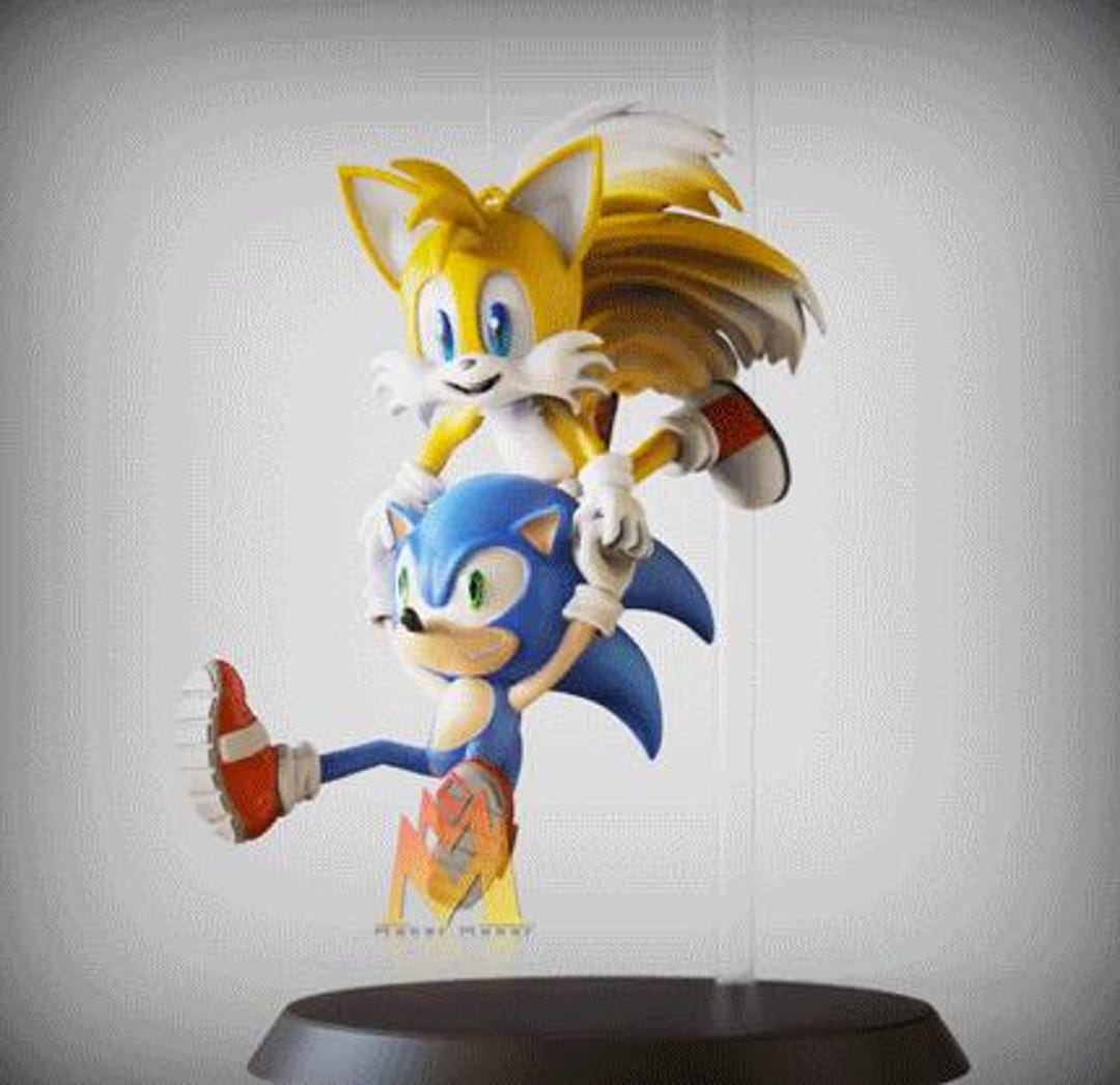 Sonic and Tails | 3D Printed Figure | Hand-painted or Unpainted - Etsy