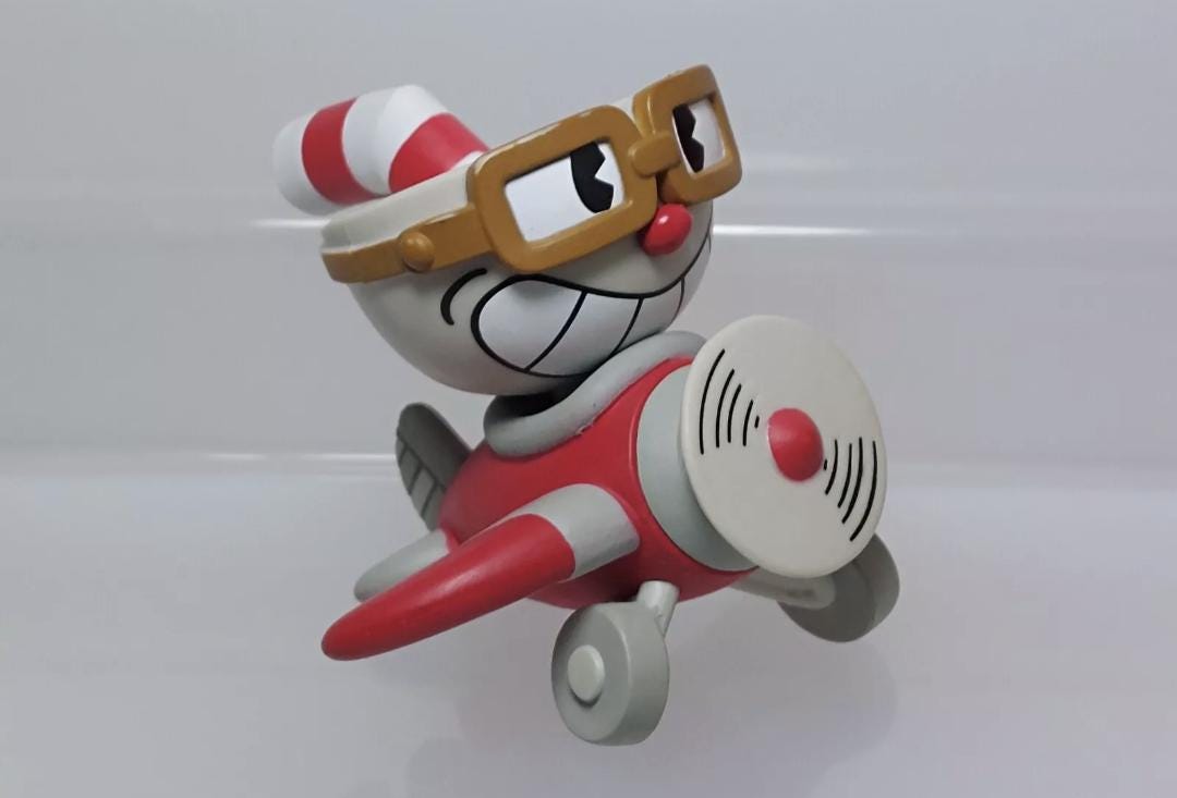Cuphead Flying His Plane | 3D Printed Figure | Hand-painted or ...