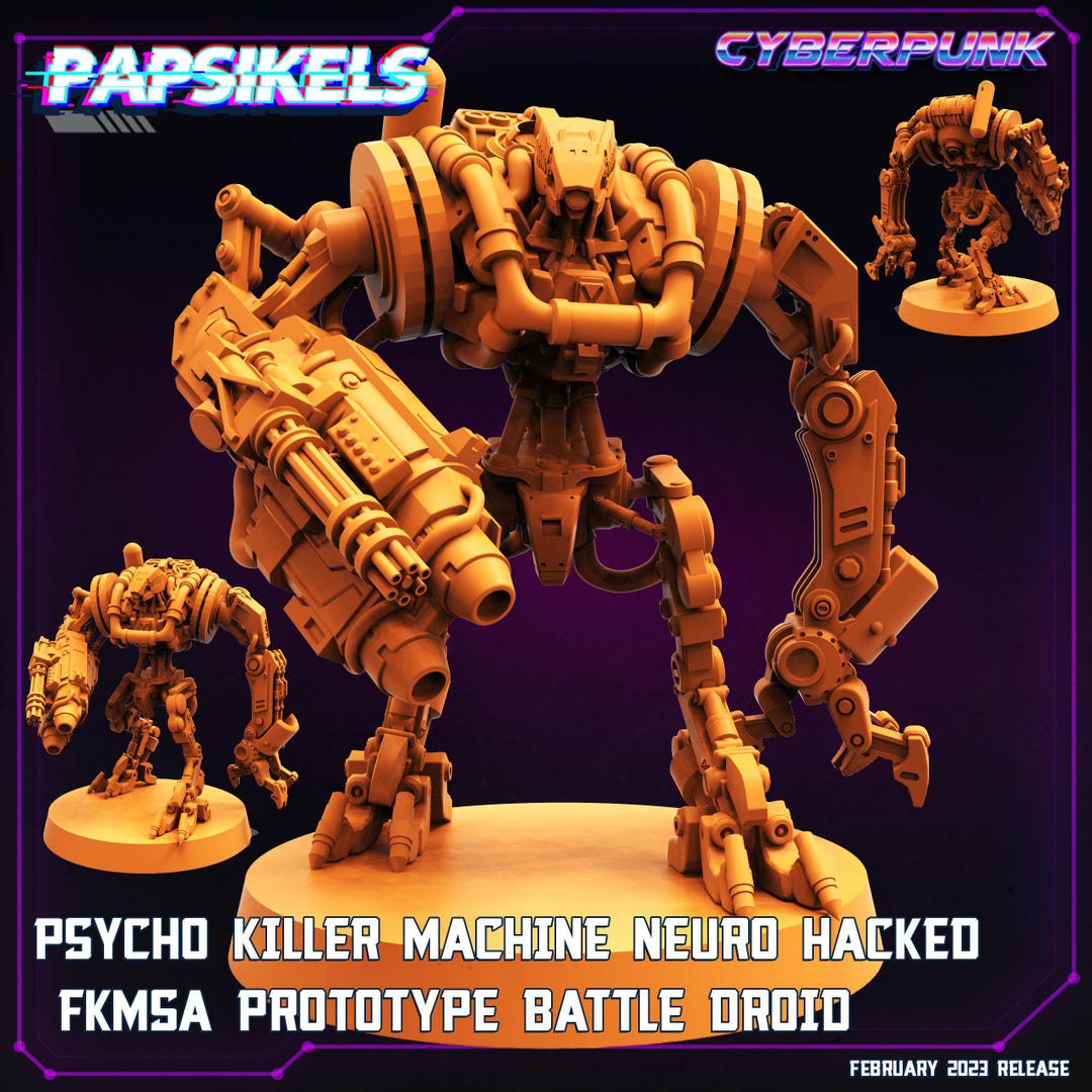 Psycho Killer Mech | 3D Printed Figure 12K Resolution NO Layer Lines ...