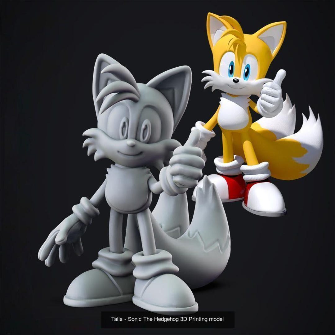 Tails - Sonic | 3D Printed Figure | Hand-painted or Unpainted - Etsy