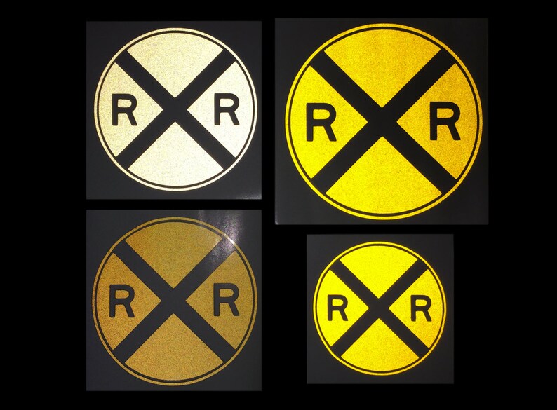 Reflective Railroad Crossing Decal - Etsy Hong Kong