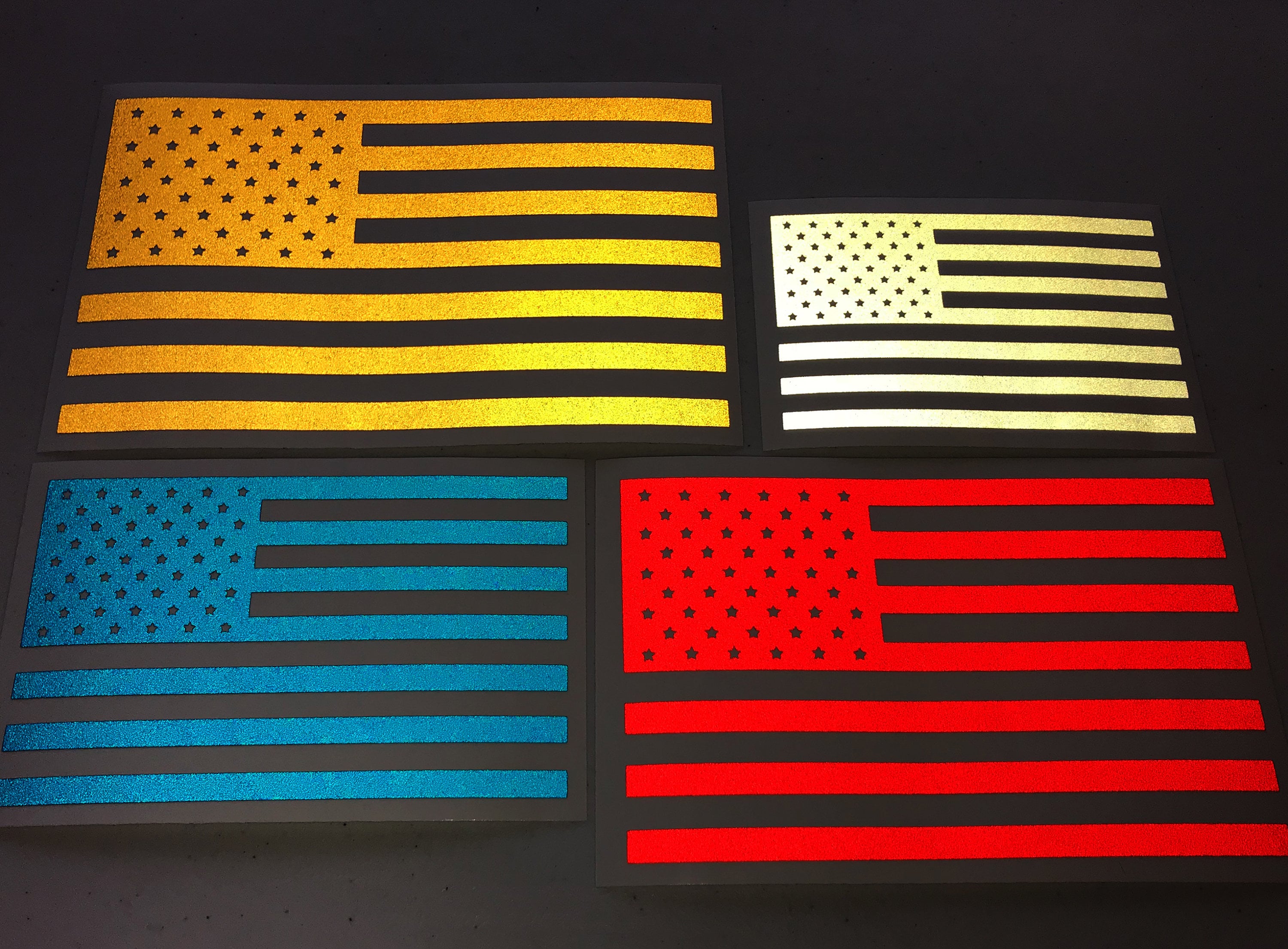 Reflective American Flag Decal - Etsy