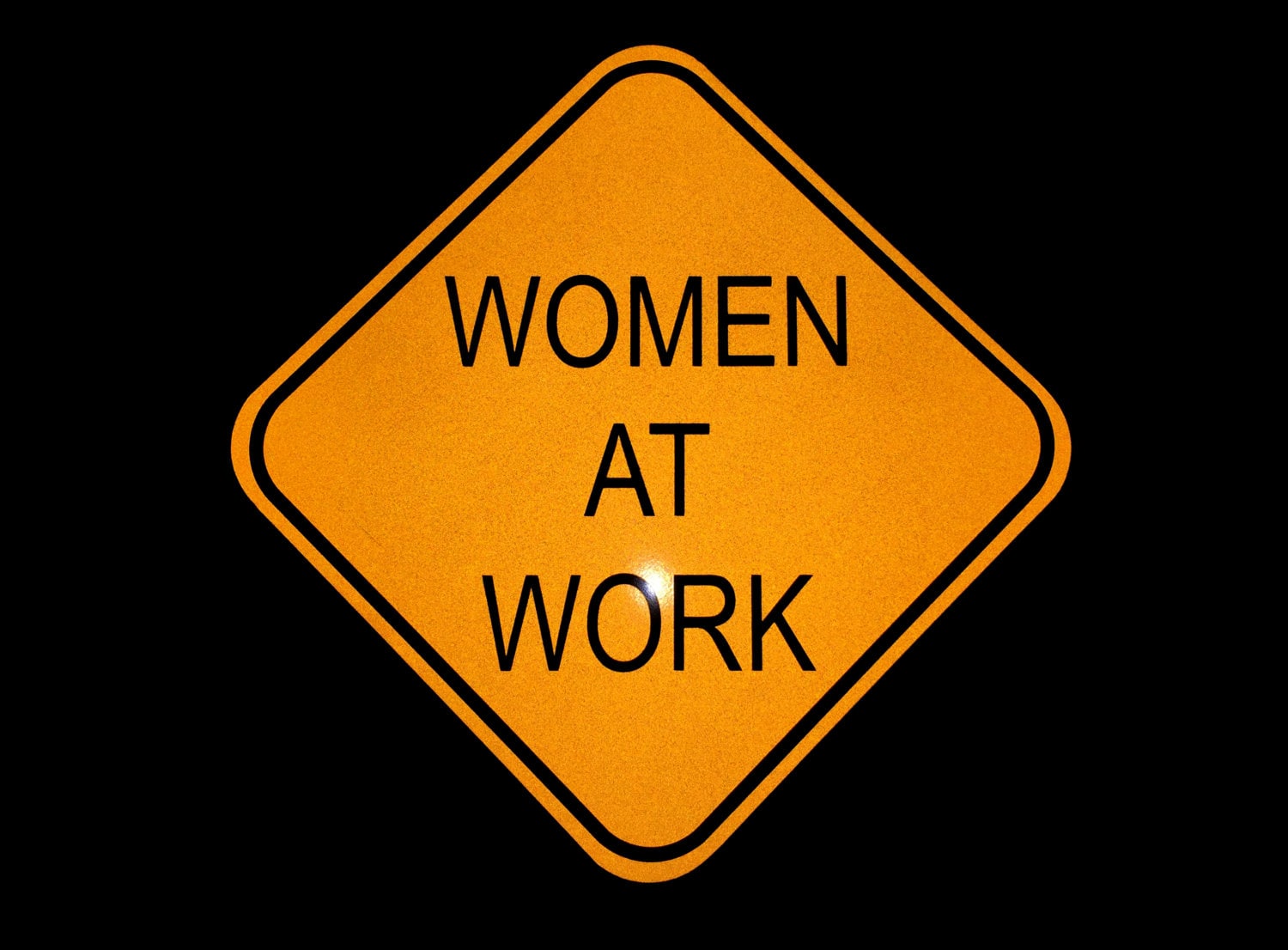 Reflective women at Work Sign 12 | Etsy