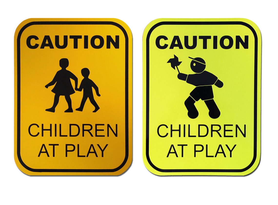 Reflective Children at Play Sign 9 X 12 | Etsy