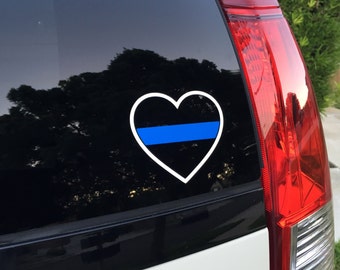 Reflective blue Line Badge Decal | Etsy