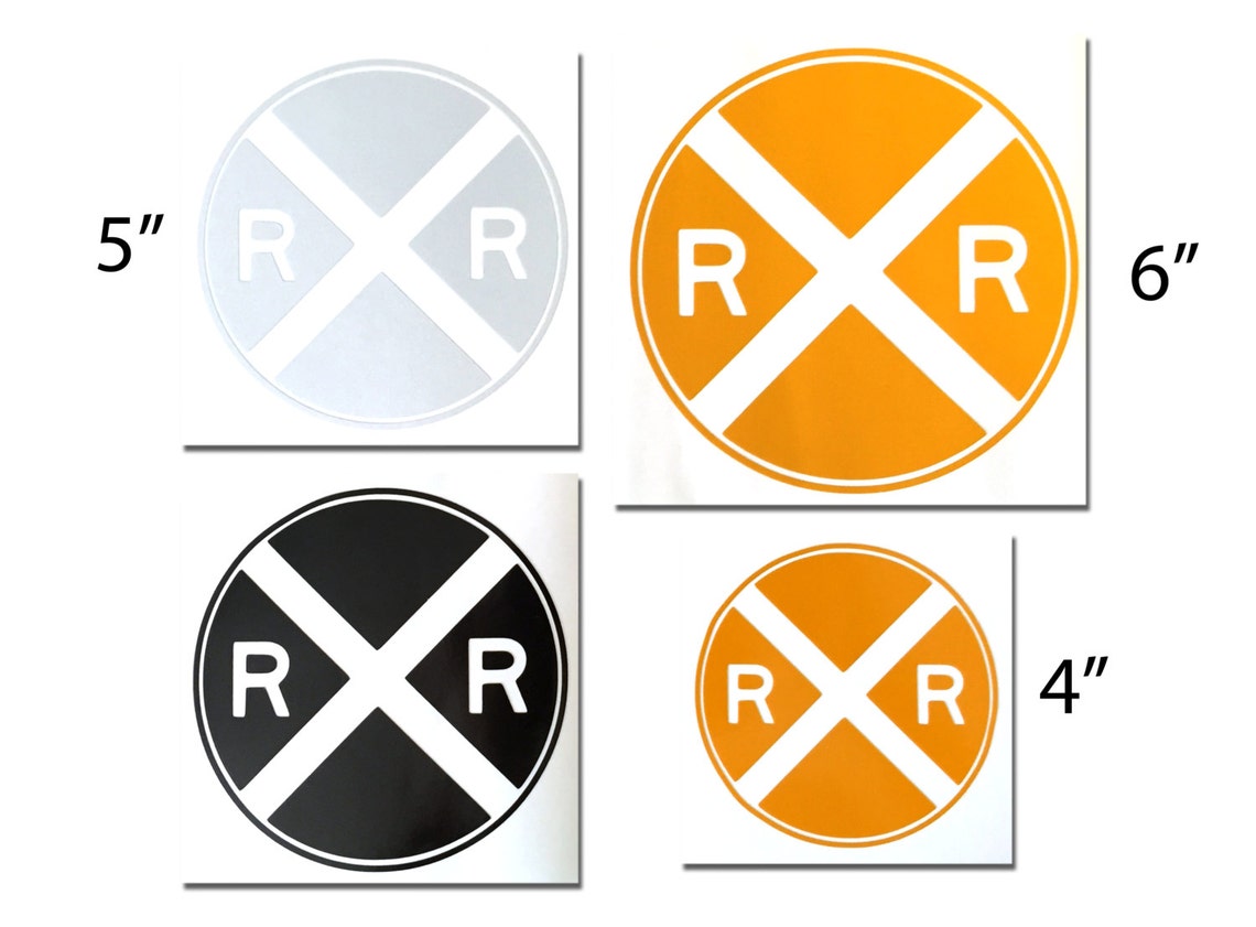 Reflective Railroad Crossing Decal - Etsy