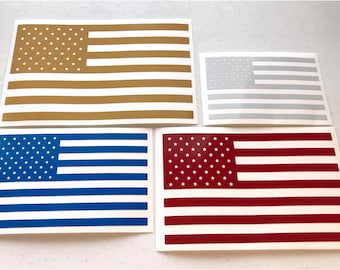 American Flag Reflective Vinyl Decal Sticker - Etsy