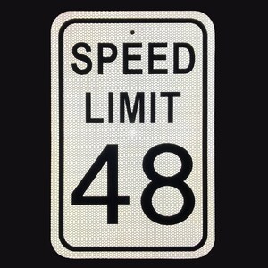 Custom Reflective Speed Limit Sign 12"x18" - Etsy