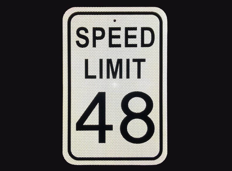 Custom Reflective Speed Limit Sign 12"x18" - Etsy