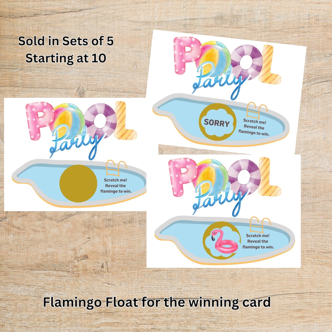 Pool Party Scratch off Game – Summer Birthday Prize Cards - Etsy