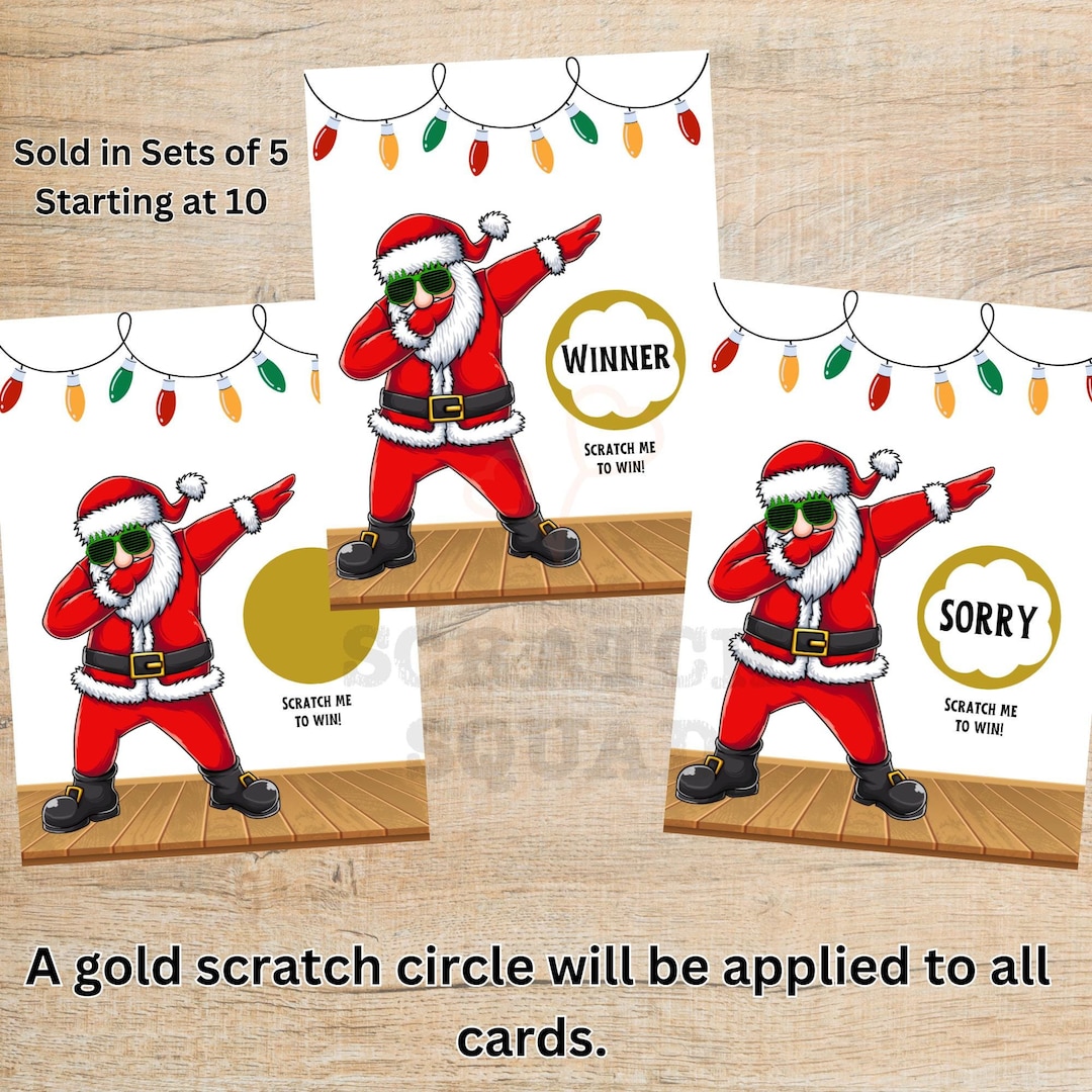 Christmas Scratch off Card Game - Santa Shuffle - Party Games ...