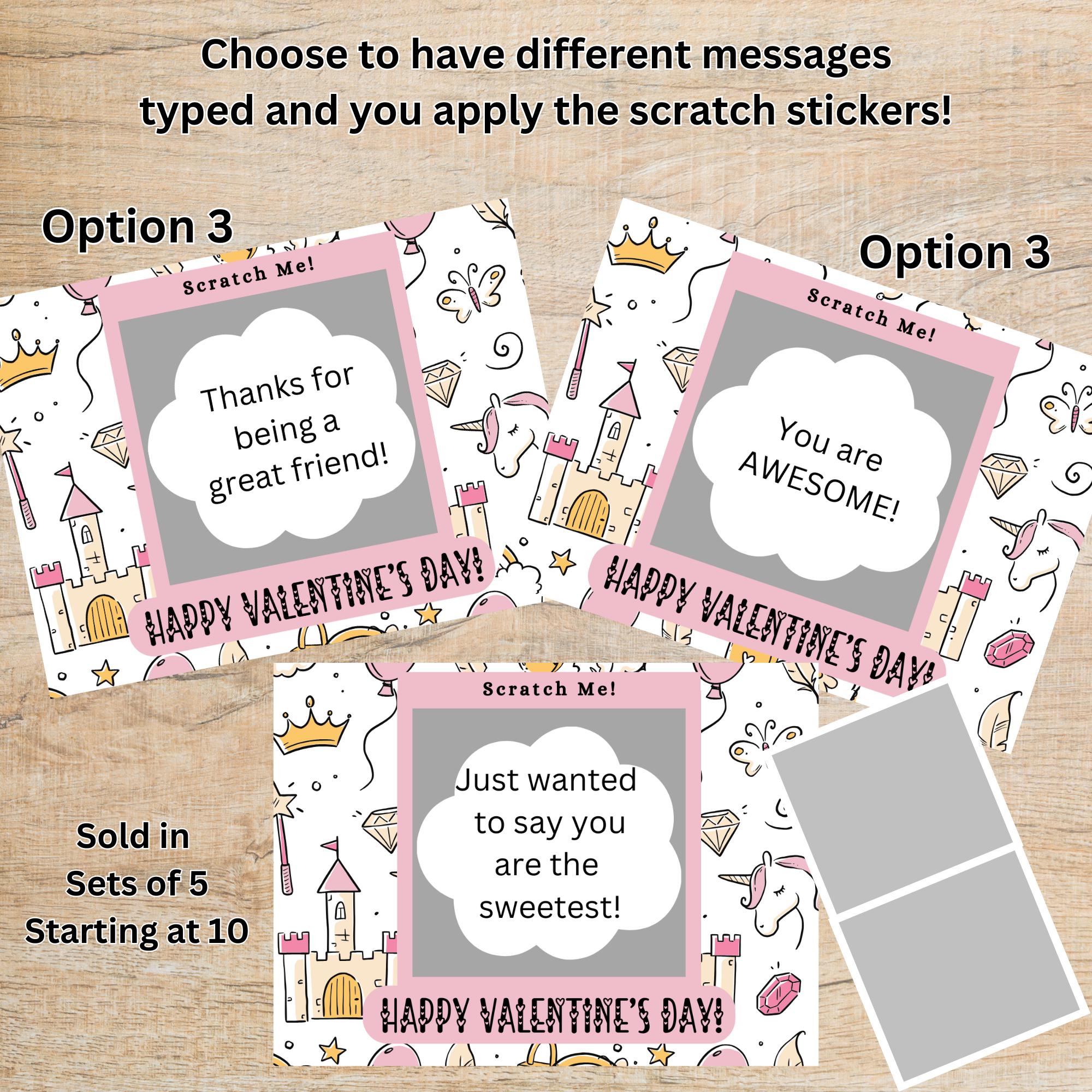 Princess Valentine Scratch off Cards - Classmate Presents - School ...