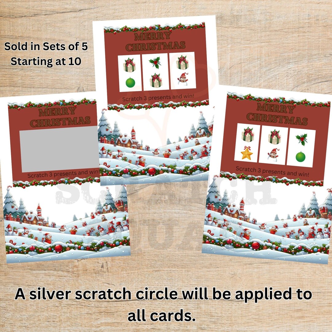 Christmas Scratch off Game Cards - Snowmen Theme, Party Prizes - Etsy