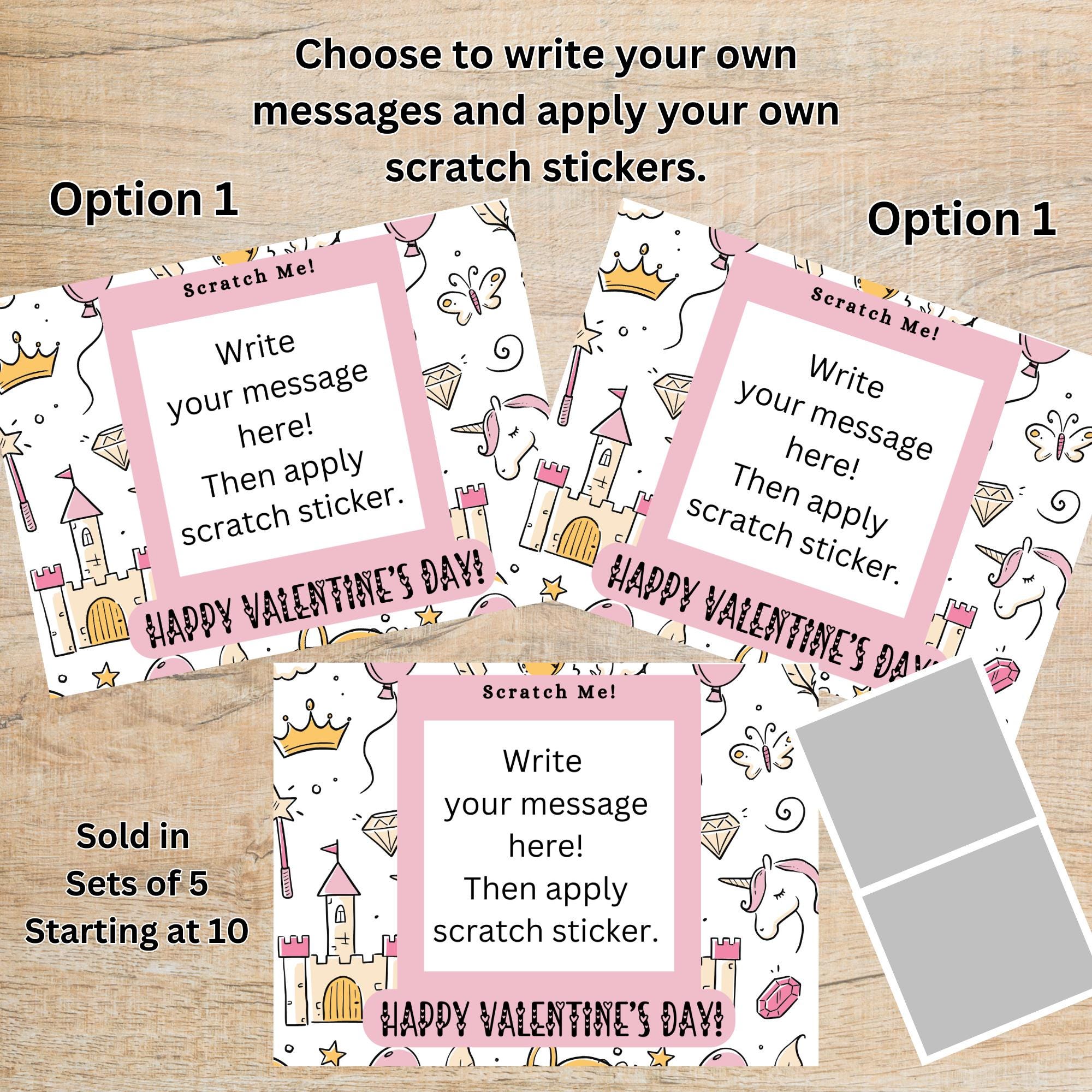 Princess Valentine Scratch off Cards – Kids School Party Favors - Etsy