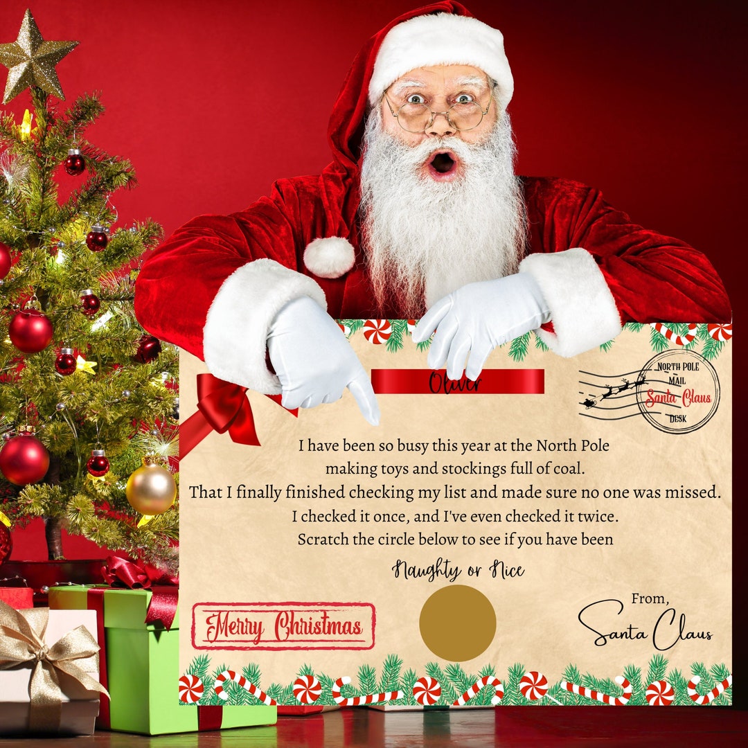 Letter From Santa - Naughty or Nice - Personalized Gift - Christmas ...