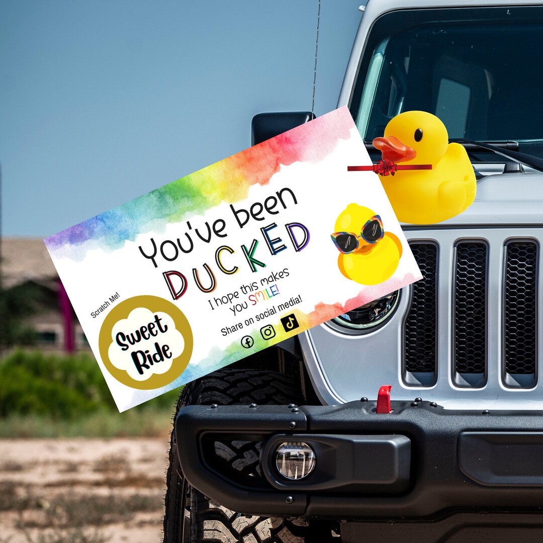 You've Been Ducked Sweet Ride Tags - Secret Duck Scratch off Tag - Cool ...